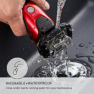 Panasonic ARC5 Electric Razor for Men with Pop-up Trimmer, Wet Dry 5-Blade Electric Shaver with Intelligent Shave Sensor and 16D Flexible Pivoting Head - ES-ALV6HR (Red)