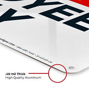 Restricted Area Employees Only Sign, Do Not Enter Sign, 10x14 Inches, Rust Free .040 Aluminum, Fade Resistant, Made in USA by Sigo Signs