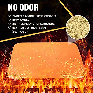 YAKSHA Pizza Stone for Oven and Grill 15" x 12" Large Pizza Grilling Stone and Peel Set with Pizza Cutter Wheel for BBQ, Rectangular Baking Stone for Crisp Bottoms Pies Pastry Bread Calzone