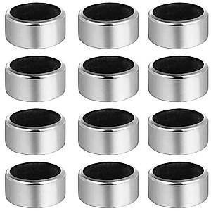 Hemoton Pack of 12 Kitchen Stainless Steel Wine Bottle Collars, Durable and Plated Wine Drip Ring