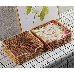 123Arts 2pcs Square Napkin Holders, Plastic Table Paper Towel Holders for Restaurant Home Decor,7.4 Inches