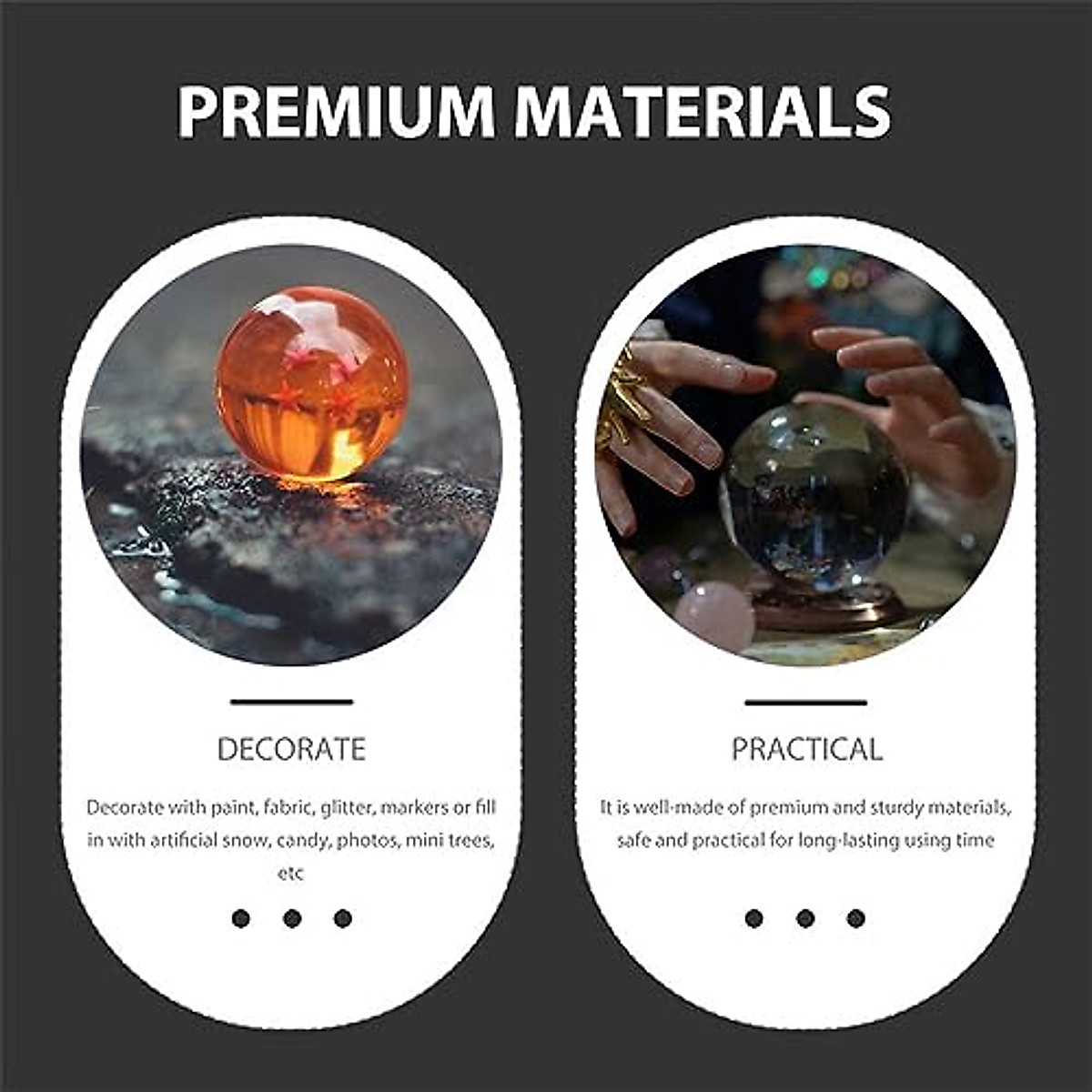 Didiseaon 20pcs Clear Plastic Water Globe Snow Globes with Screw Off Cap for DIY Water Globe Snow Globe Art Crafts Christmas Table Decoration Gifts 150ml