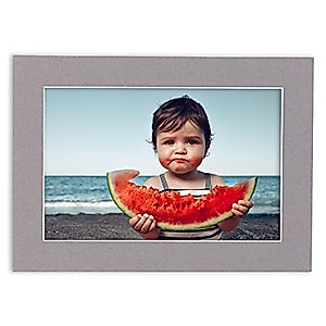 22x28 Mat for 16x20 Photo - Precut Charcoal Picture Matboard for Frames Measuring 22 x 28 Inches - Bevel Cut Matte to Display Art 16 x 20 Inches - Acid Free ONE MAT with Backing Board & Clear Bag