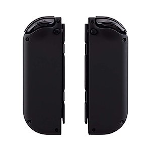 eXtremeRate DIY Replacement Shell Buttons for Nintendo Switch & Switch OLED, Black Soft Touch Custom Housing Case with Full Set Button for Joycon Handheld Controller - Console Shell NOT Included