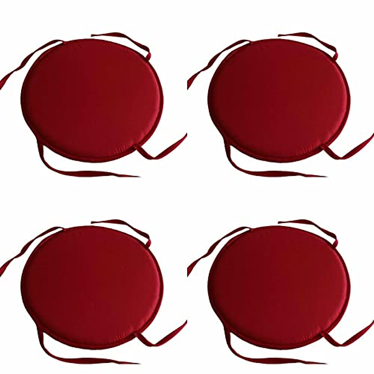 Indoor Outdoor Chair Cushions Set of 4/2, Round Chair Cushions with Ties,Round Chair Pads for Dining Chairs,Round Seat Cushion,Garden Bistro Chair Cushions Set for Furniture (4PCS C, One Size)