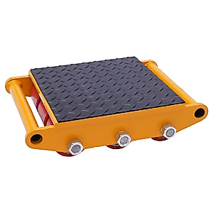 Industrial Machinery Mover Machine Dolly Skate - 4Pcs Heavy Duty Machinery Skates Cargo Mover 9 Rollers 15Ton/33000lbs Machinery Moving Skate with 360° Rotate Cap for Industrial Moving Equipment