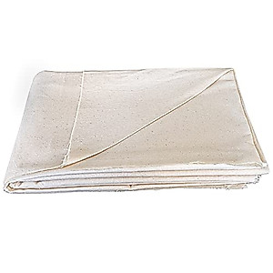 Cotton Muslin Fabric Unbleached - Soft and Lightweight Muslin Fabric by Yard - 100% Cotton Fabric for Pillow Cases, Drapes, Backdrops, Embroidery, and Bags - 60" Wide (Natural - 2 Yards)