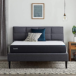 LUCID 6 Inch Gel Memory Foam Mattress – Breathable Cover & 8 Inch Gel Memory Foam-Mattress – Firm Feel – Gel Infusion – Hypoallergenic Bamboo Charcoal – Breathable-Cover