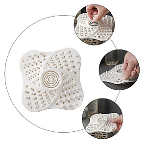 FUDGIO 4pcs Sink Filter Kitchen Sink Covers Draining Meshes Bathtub Drain Strainer Bath Drain Cover Silicone Drain Cover Bathtub Stickers Sink Accessory Kitchen Sink Filter Floor Drain