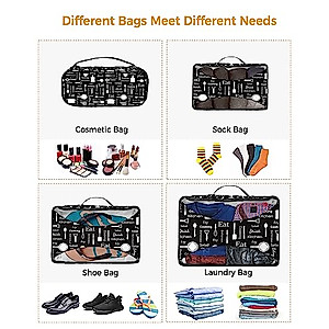 Packing Cubes Set of 4 Minimalist Utensils Travel Bags Organizer for Luggage Pots Pans Spoon Travel Essentials Accessories Cubes for Carry on Suitcases