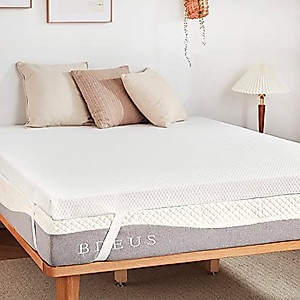 SINWEEK 2 Inch Gel Memory Foam Mattress Topper Twin Size, Ventilated High Density Pad for Back Pain, Bed Topper with Removable Soft Cover, CertiPUR-US Certified
