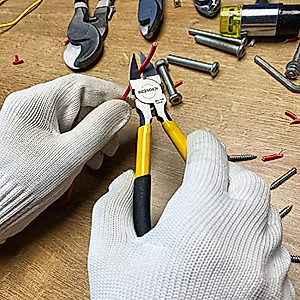 BOOSDEN Wire Cutter,6.5 inch Side Cutters,Wire Cutters for Crafting,Flush Cutter,Ultra Sharp Spring Loaded Wire Cutters for Jewelry Making,Flush Cut Pliers,Dikes Wire Cutters,Floral Wire Cutter,Snips