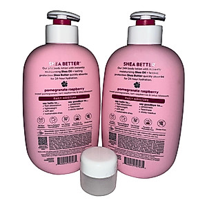 EOS Lotion Pomegranate Raspberry Body Lotion with Shea Better Bundle PLUS One 1.25 Oz TSA Approved Travel Container