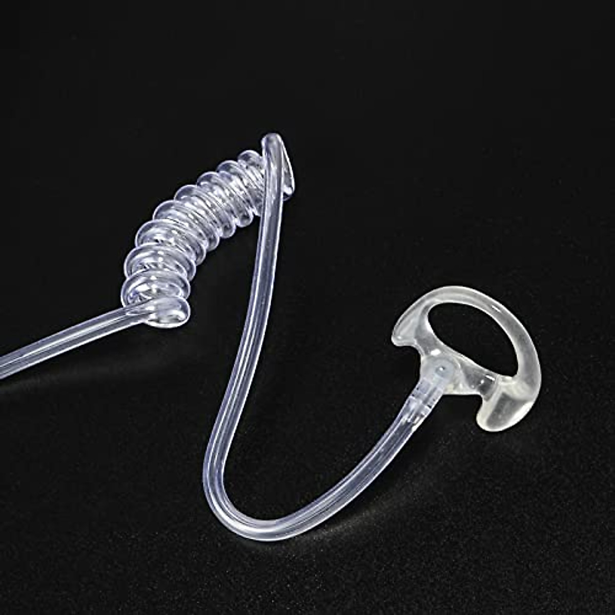 HYS Clear Soft Large Earmold Replacement Ear Pieces Flexible Open Ear Insert Ear Buds for Walkie Talkie 2 Way Radio Transparent Air Acoustic earpiece Headset