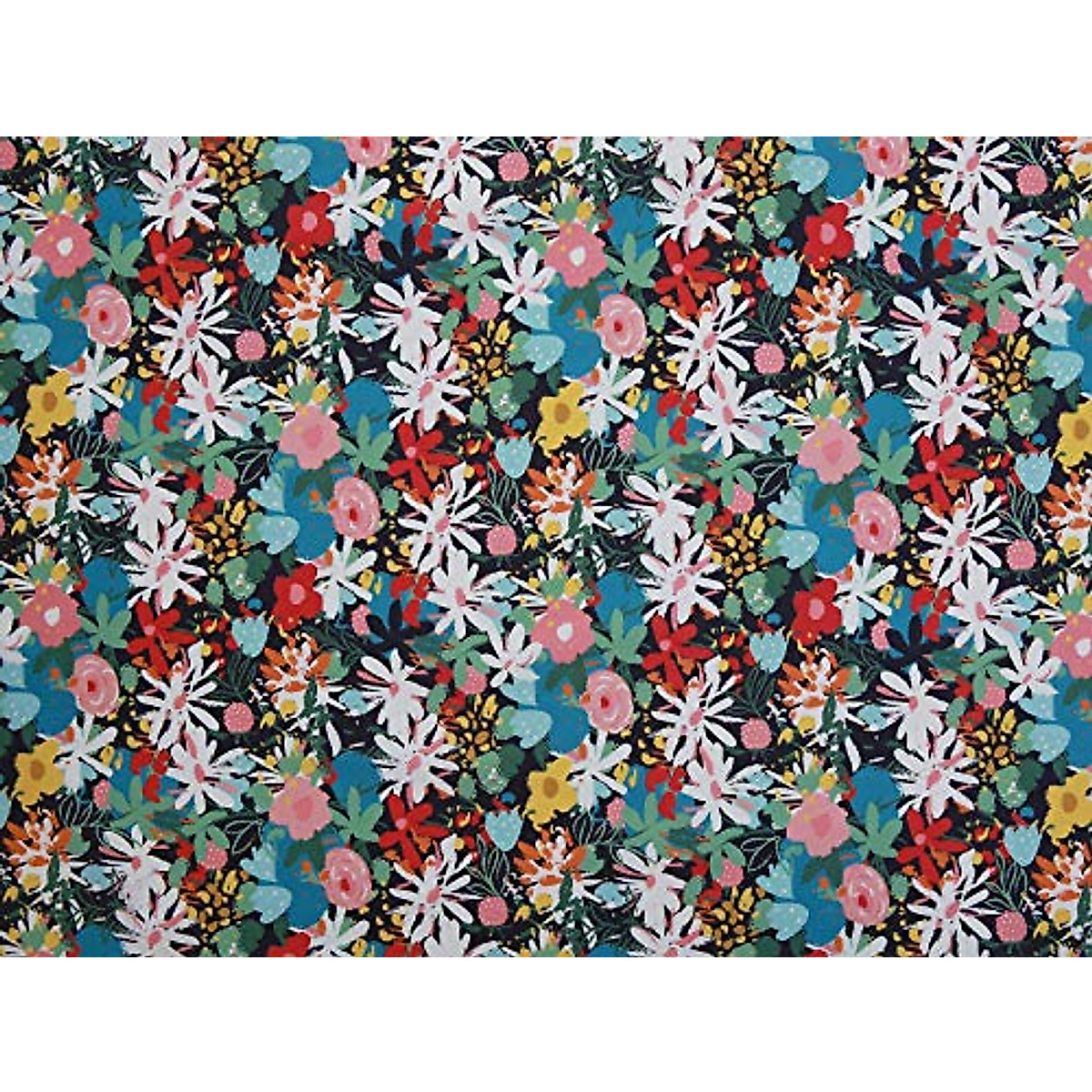 COTTONVILL Collection Bloom 20COUNT Cotton Print Quilting Fabric (1yard, 01-Bloom Main-1)