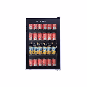 RCA RMIS1530 Freestanding Beverage Center Cooler Fridge Fits Wine, 110 can or 36 bottles, Black