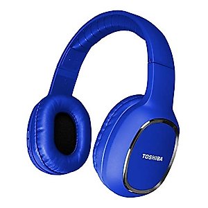 Toshiba Over The Ear Bluetooth Headphones | Wireless Headphones | Bluetooth Headset With Microphone | Long Battery Life w/ 10 Hours of Talk Time & Music Playback | 30FT Operating Range | RZE-BT160H(L)
