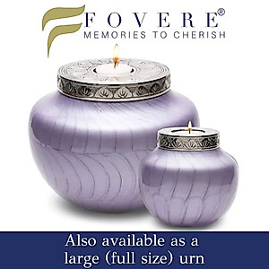FOVERE – Small Urns for Human Ashes – Purple Ashes Keepsake Urn – 100% Handmade Decorative Urns for Males and Females. Pet Urn for Dogs Ashes and Cats.
