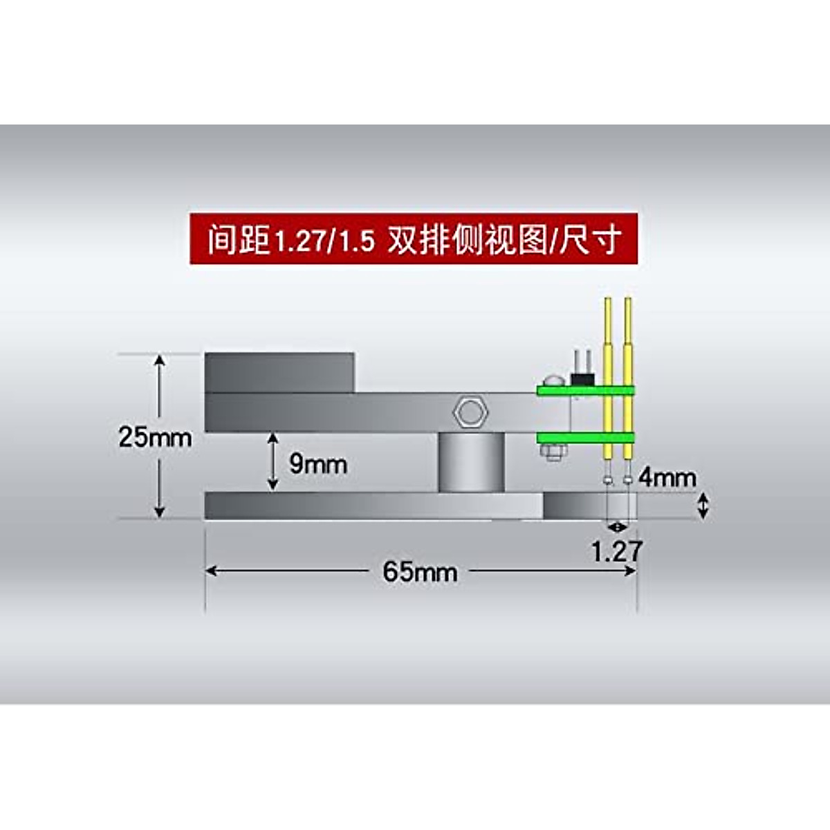 Dykbkiss Test Burning Fixture Pitch 1.27mm Test Stand PCB Clip pogo pin Debug Download Program Burn 3PIN 4P 5P 6P 7P 8P 9P 10P 11P 12P Programming Burning Clip (1.27mm Single Row, 5PIN)