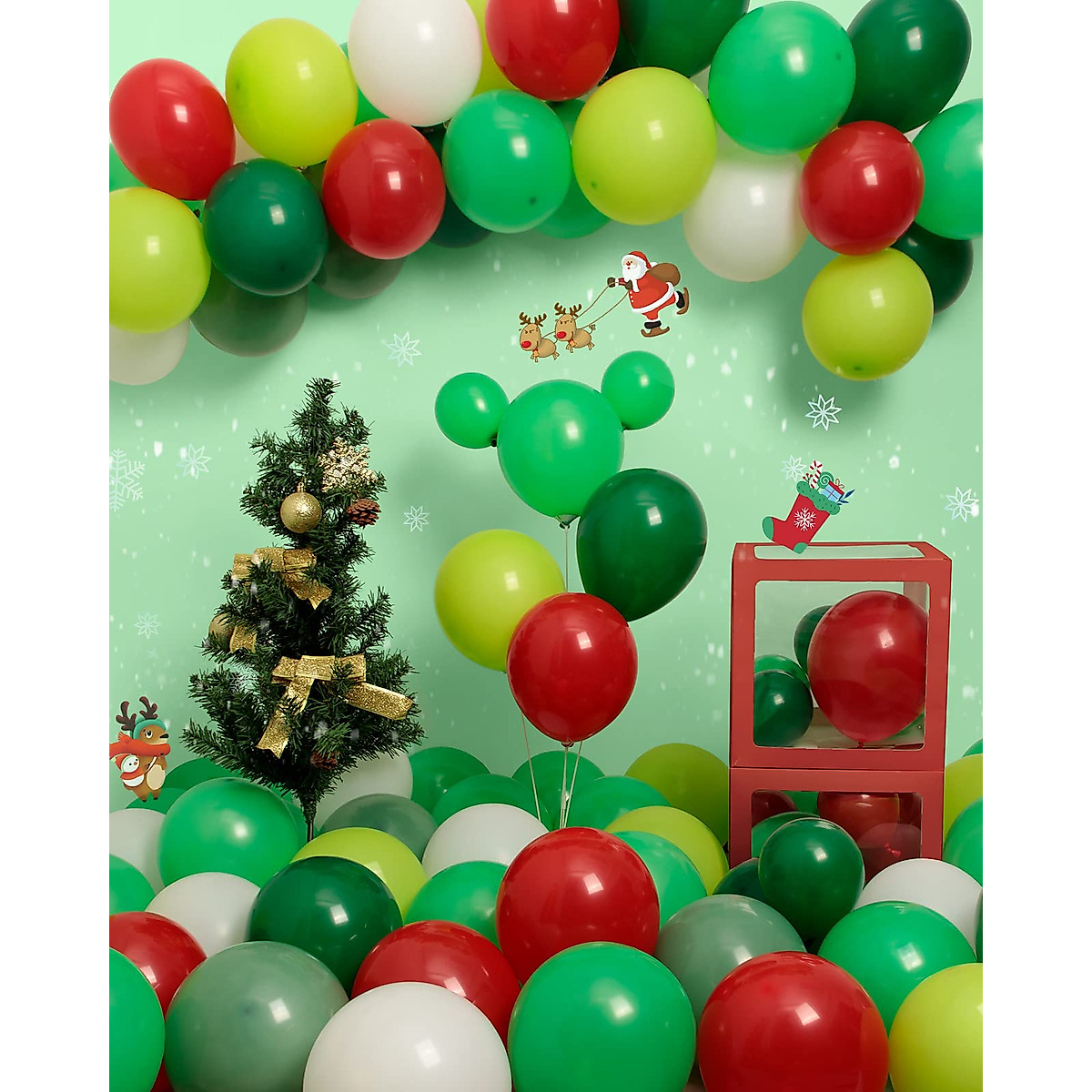 Styirl 10/5 Inch Dark Green Balloons - 70 pcs Party Latex Ballons As Birthday Balloons/Merry Chritmas Balloons/Graduation Balloons/Gender Reveal Balloons for Birthday/Baby Shower/Wedding/Party decorations