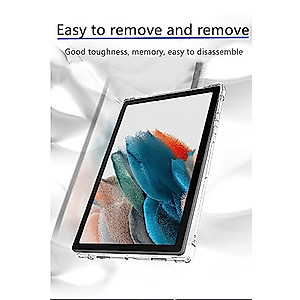 Clear Case Compatible with Samsung Galaxy Tab A8 10.5" SM-X200 X205 2022 2021 Transparent TPU Ultra-Thin Protective Cover (Color : Transparent, Size : A8 10.5 SM-X200)