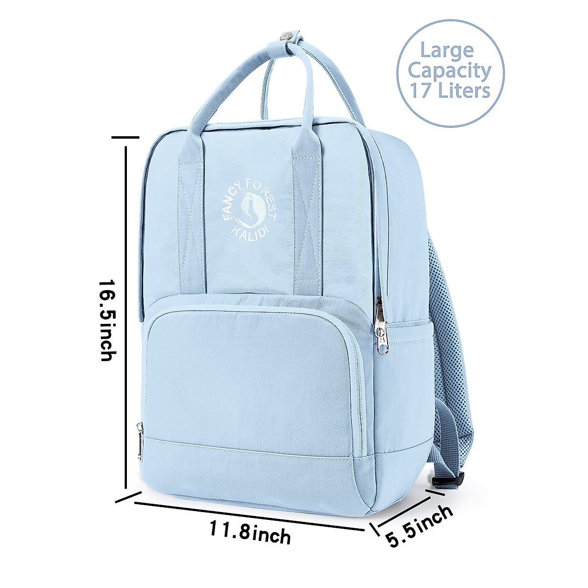 KALIDI Casual Daypack Backpack for Women, Stylish School College Travel Bookbag Computer Backpack, Light Weight Work Shopping Doctor Bags for Men Student Girls Boys Fit 15.6inch Laptop Notebook-Blue