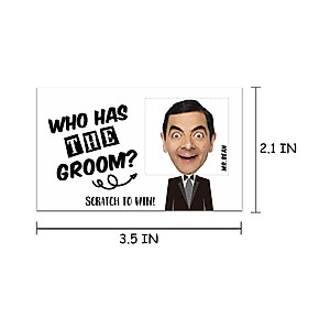 Bridal Shower Games - Who Has The Groom Scratch Off Cards - Cute Scratch Off Cards & Stickers - Bachelorette Party Game - Girls Night Out Activity - Bride Shower Supplies Decorations - 36 Pcs(D01)