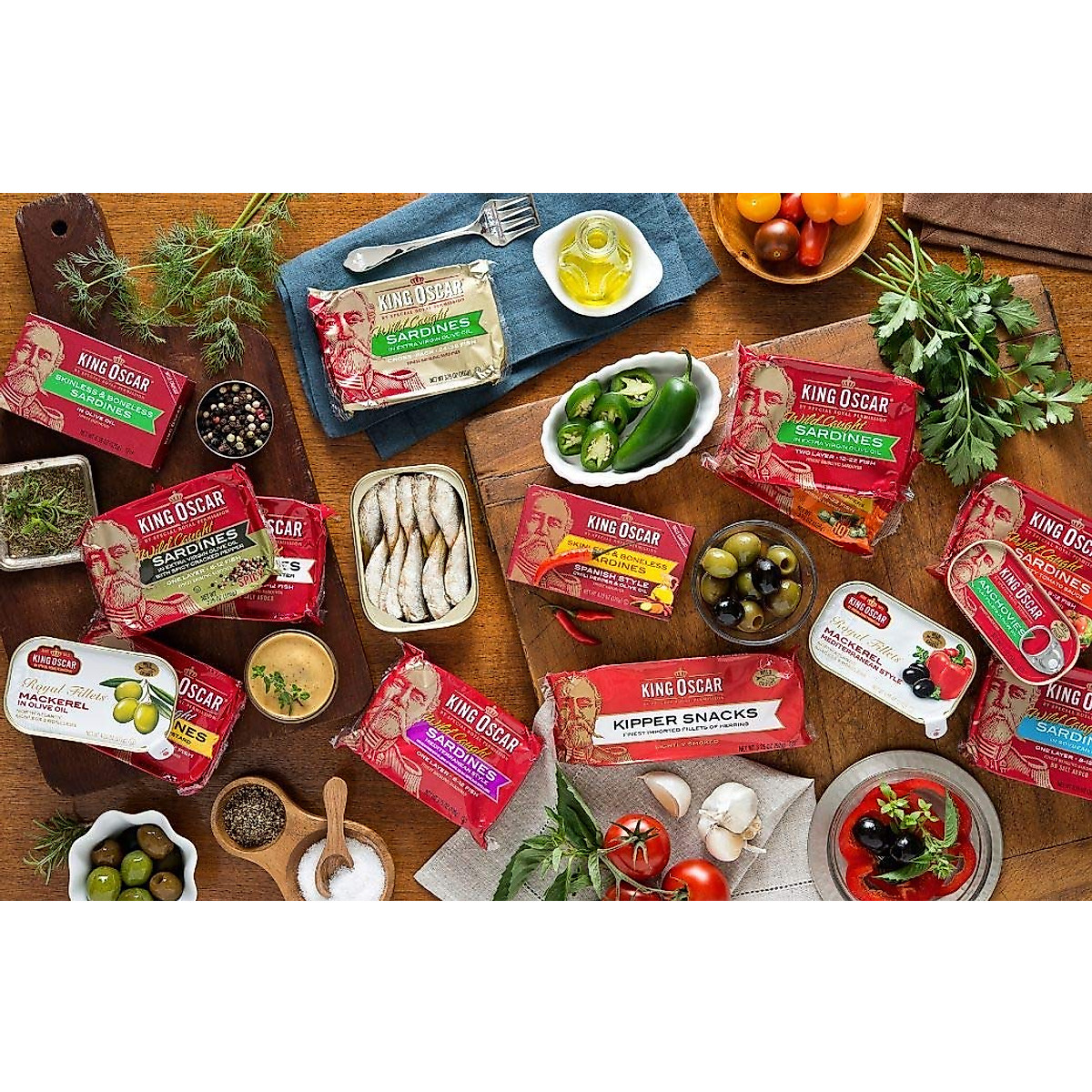 King Oscar Brisling Sardines in Extra Virgin Olive Oil, 3.75-Ounce Cans (Pack of 4)