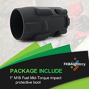 49-16-2960 Protective Boot Compatible with Milwaukee M18 Fuel Mid-Torque Impact Wrench Protective Boot for Milwaukee 2960-20 2962-20 2962P-20 Assembly Accessories Part