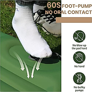 YEAKYARD Self Inflating Sleeping Pad for Camping, 4" Ultra-Thick Camping Mattress with Pillow Built-in Foot Pump Camping Sleeping pad for Backpacking, Hiking, Portable Camping Pad