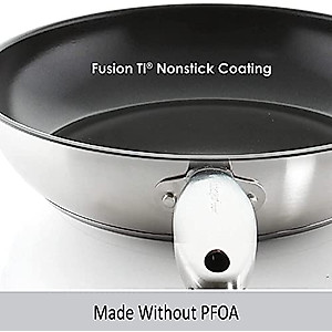 Chantal KitchenGear 11 Inch Stainless Steel Frying Pan with Ceramic Non-Stick Surface Entry Level Professional Cookware (KSLC63-28NS)