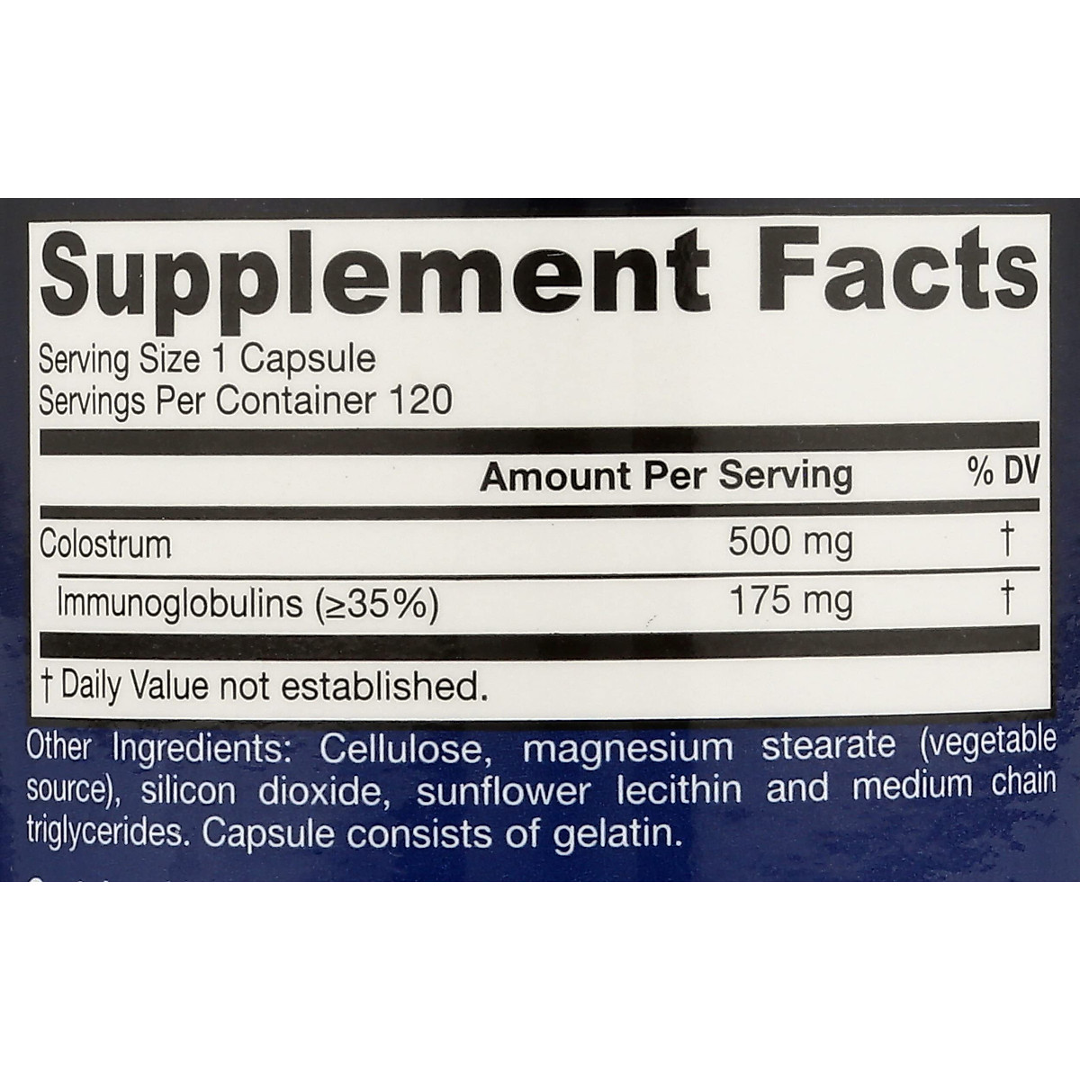 Jarrow Formulas Colostrum Prime Life 400 mg, Dietary Supplement, Immune and Gastrointestinal Support, 120 Capsules, 120 Day Supply