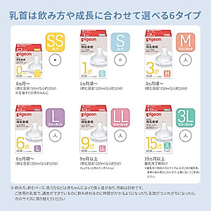 Pigeon breast milk realize Nipple (silicone rubber) from 6 months L size Three cut 2 piece