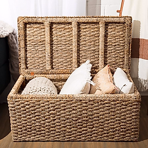 IRNVF Wicker Storage Trunk Rattan| Artisan Made | Rattan