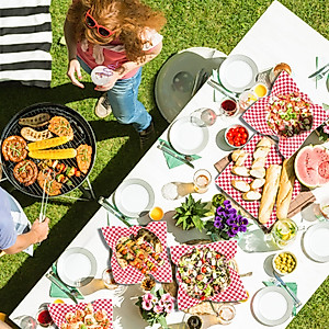 100pcs Deli Paper Sheets 12x12", Premium Food Basket Liners, Grease Resistant Wax Paper Sheets for Food, Classic Checkered Sandwich Wrapping Paper for Party, Festival and Outdoors, JIRNGLA