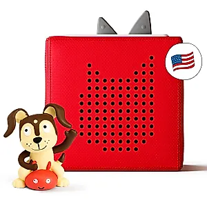 Toniebox Audio Player Starter Set with Playtime Puppy - Listen, Learn, and Play with One Huggable Little Box - Red