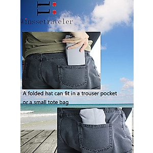 Foldable UPF 50+ Sun Protection Portable Hats Quick Dry Baseball Cap Adjustable Outdoor Sports Hat for Men, Women (Black)