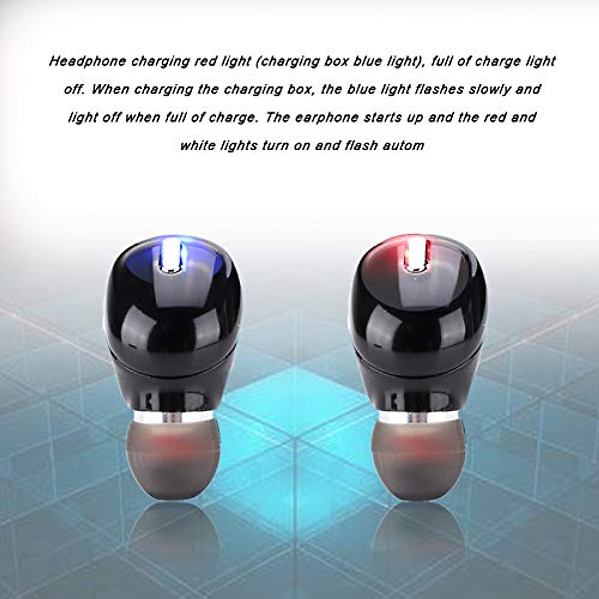 Wireless Headphones, Wireless Bluetooth Earbuds Bluetooth Earphone Wireless Ear Buds Wireless Earbuds, Workout Headphones for Sports Leisure for Fitness Driving(Black)