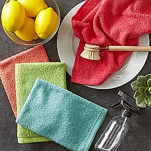 DII Basic Barmop Collection Multi-Purpose Cleaning, Dishtowel Set, Bright, 4 Piece