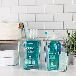 bHome & Co 4 Plastic Storage Containers For Organizing - Pantry Organization and Storage Bins, Acrylic Clear Plastic Storage Bins - Cabinet Fridge Freezer Bathroom Organizer Bins- Kitchen Organization