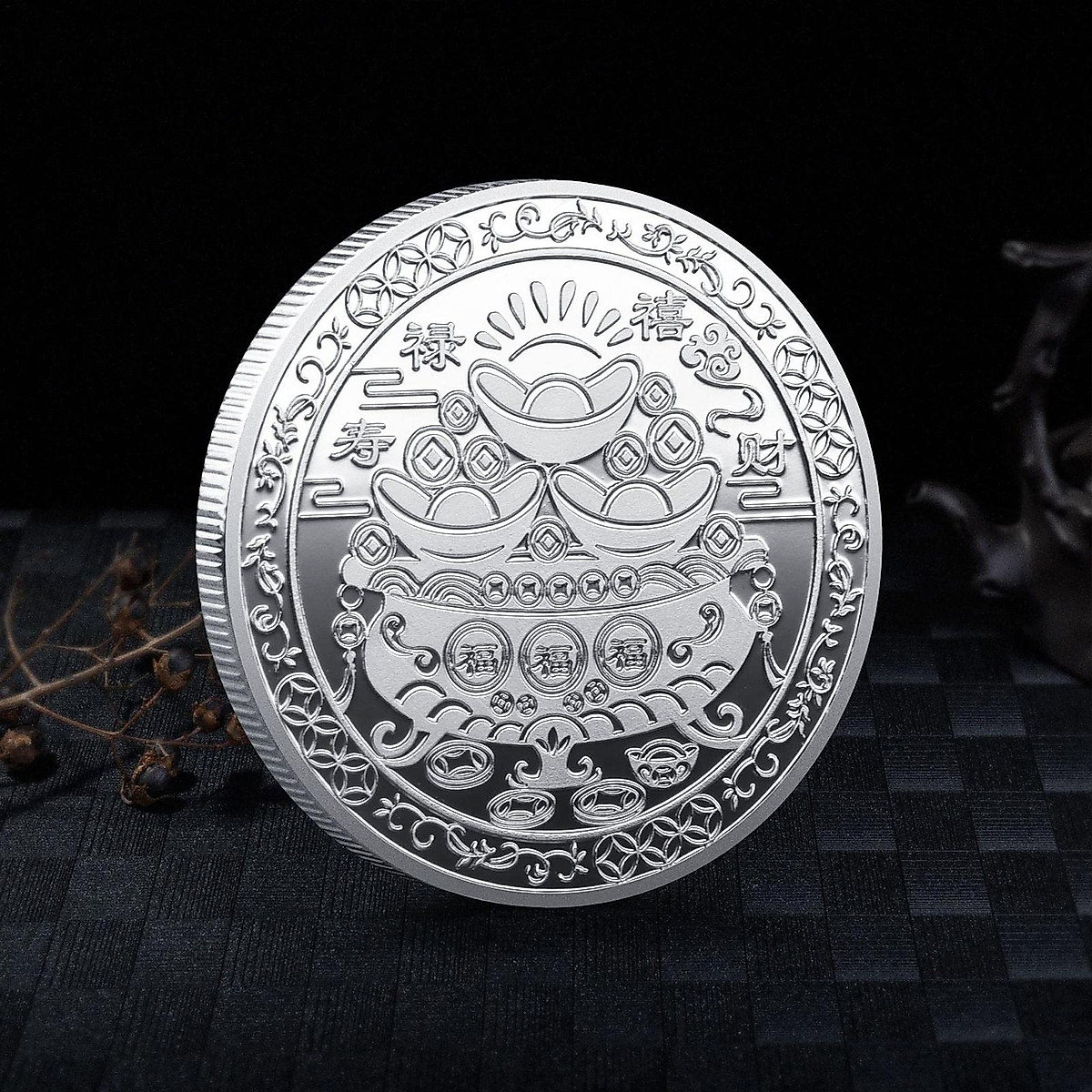 Chinese Zodiac Rabbit Commemorative, 2023 New Year of The Rabbit Uncirculated Coin, for Collectors, Collector Coin, Craft Decorations, Lucky Souvenir Gifts