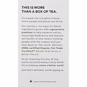 TAZO Tea Bags, Black Tea, Regenerative Organic Awake English Breakfast Tea, 16 Count