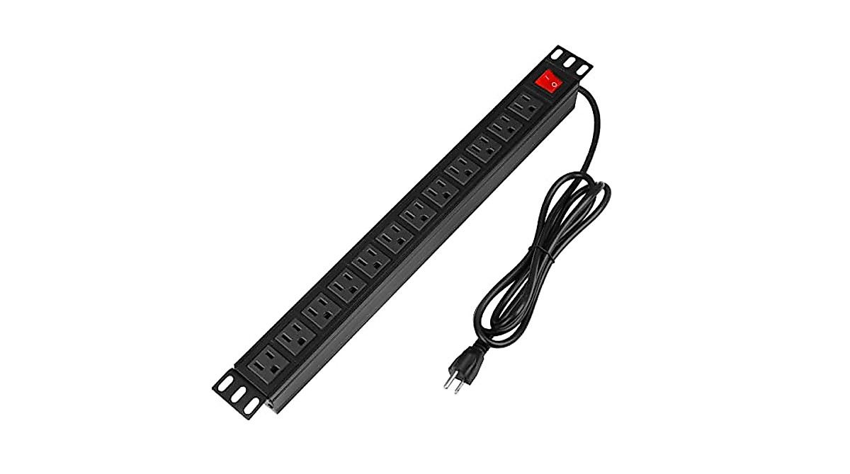 BTU 12 Outlet Metal Rack-Mount Power Strip Surge Protector