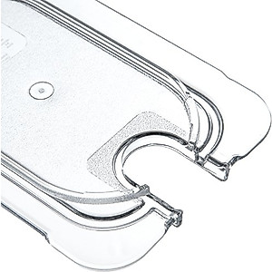 Carlisle FoodService Products 10337U07 StorPlus Ninth Size Polycarbonate Universal Flat Surface Notched Food Pan Lid, Clear (Pack of 6)