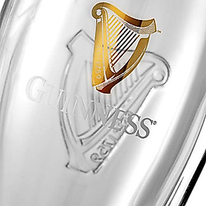 Guinness Gravity Official Beer Pint Glass | Large 20oz Pints Drinking Thick Beer Glasses | Guinness Beer 20 oz Glasses