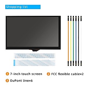 youyeetoo 7inch MIPI LCD Touch Screen 1024x600 5 Point Capacitive 75Hz Support Tinker Board 2S, Firefly ITX-RK3568J/ROC-RK3568-PC/ROC-RK3588S-PC/ITX-3588J