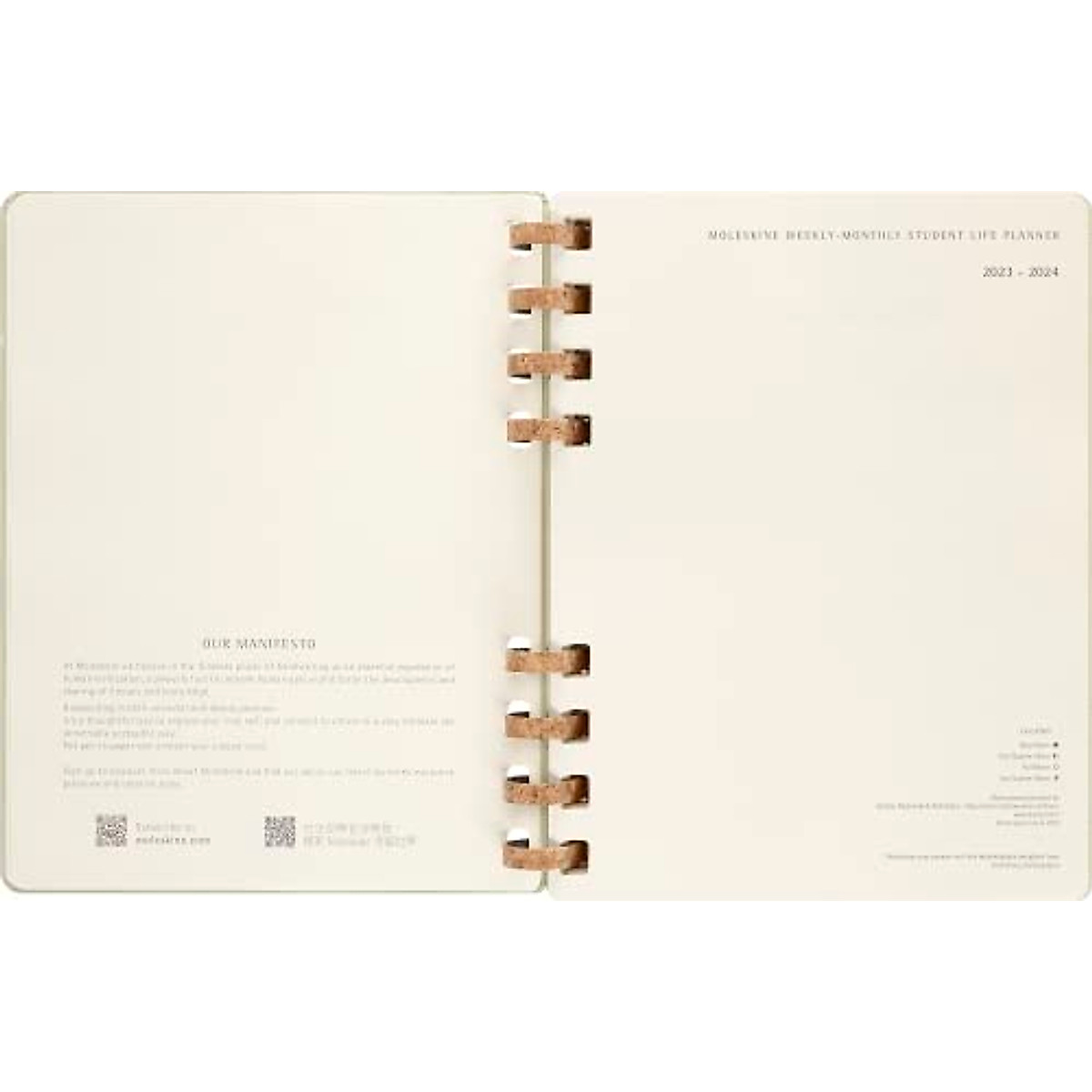 Moleskine 2024 Spiral Academic Planner, 12M, Extra Large, Crush Kiwi, Hard Cover (7.5 x 10)