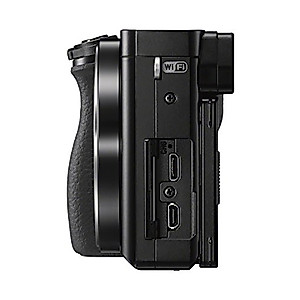 Sony a6000 mirrorless Camera Bundle 16-50mm F3.5-5.6 and 55-210mm F4.5-6.3 Lens, 32GB Card, case (Renewed)