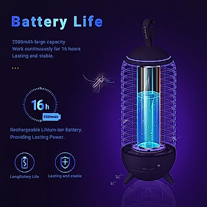 Bug Zapper Outdoor & Bug Zapper Indoor & Portable Camping Bug Zapper USB Mosquito Zapper Fly Trap,Bug Zapper Electric Trap Ideal for Fly Traps (2 Pack)