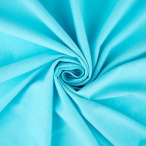 SheetWorld Fitted 100% Cotton Jersey Pack N Play Sheet Fits Graco 27 x 39, Solid Aqua, Made in USA